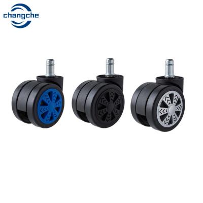 China ODM 2.5 Inch Nylon Gaming Office Chair Castor Wheels For Carpet Floors for sale