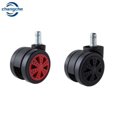 China 30KG Heavy Load Office Chair Castor Wheels Replacement 60MM For Wood Floor for sale