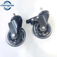 China PU Polyurethane Industrial Caster Wheels 3 Inch For Swivel Chair for sale