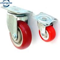China PVC Industrial Dolly Wheels Red 4