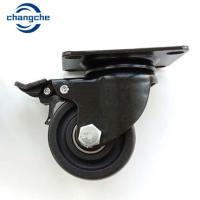 China Flat Plate Threaded Industrial Caster Wheels 2 Inch For Forklift Truck for sale