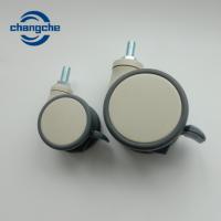 China 3 Inch Swivel Twin Thermoplastic Rubber Wheels PU Castor Wheel Medical Grade for sale