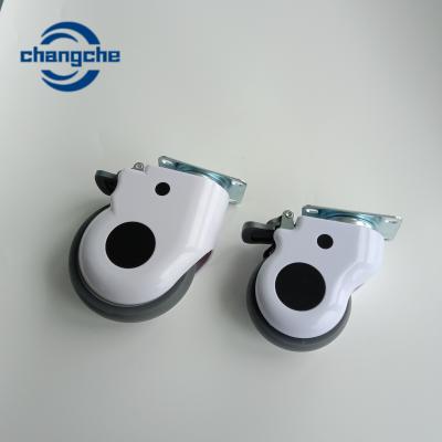 China TPR Silent Swivel Medical Hospital Caster Wheels 5 Inch for sale