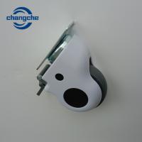 China White Polypropylene Hospital Bed Caster Wheels 5 Inch Belt Brake for sale