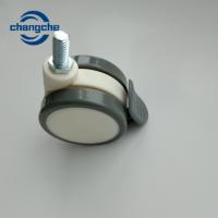 China Soft TPR Rubber Threaded Stem Casters Heavy Duty 500 Kg Caster Wheels for sale