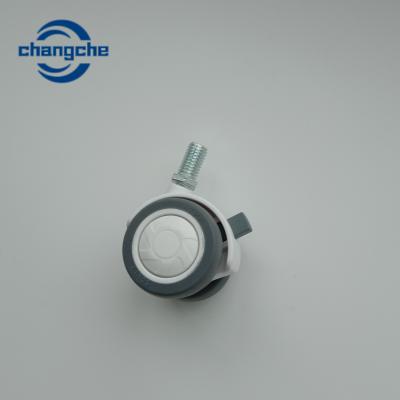 China Precision Ball Bearing Hospital Caster Wheels 1 Inch Wheel Width Stem Length 1.5 Inch for sale