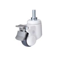 China 110kg Dustproof PU Hospital Bed Caster Wheels Furniture Moving Casters for sale