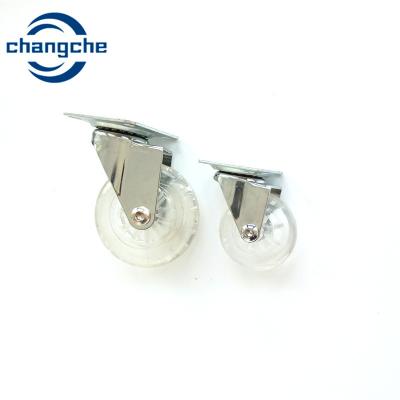 China Heavy Duty Durable Swivel PU Caster Swivel Twin Wheel Furniture Caster with Thread for sale
