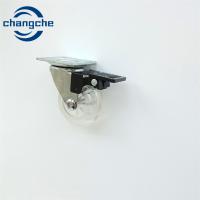 China Heavy Duty Durable Swivel PU Caster Swivel Twin Wheel Furniture Caster with Thread for sale