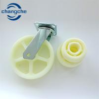 China Plate Industrial Caster Wheels 8 Inch Rubber Caster Wheels ODM for sale