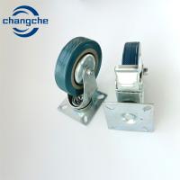 China Rubber Swivel 400kg Castors Heavy Duty Threaded Caster Wheels 1.5 Inch for sale