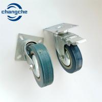 China Rubber Swivel 400kg Castors Heavy Duty Threaded Caster Wheels 1.5 Inch for sale
