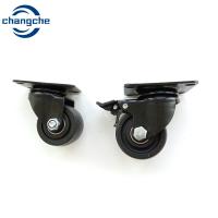 China 1.5 Inch 2 Inch Black Stem Heavy Duty Caster Wheels For Workbench for sale
