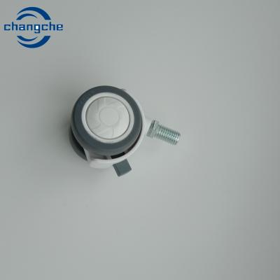 China 3 Inch Silent Soft TPR Nylon Caster 100mm Castors With Brakes for sale