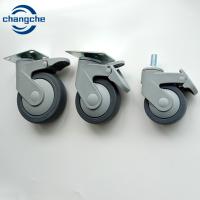 China Heavy Duty TPR Rubber Medical Caster Wheels Trolley Furniture Replacement for sale