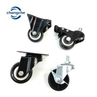 China Light Duty Industrial Rubber Trolley Caster Wheels Black White PP Furniture Castors Wheels for sale
