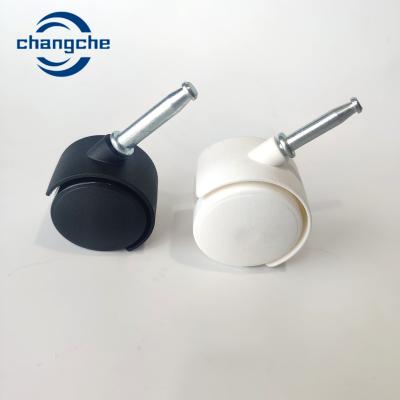 China PP Black Durable Swivel Caster Without Brake Metal Stem For Office Chair for sale
