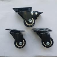 China 50MM Black Furniture Castors Wheels Swivel Industrial Caster Wheels With Brake for sale