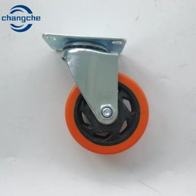 China Heavy Duty Plate Casters 2/3 Inch Swivel Industrial Rubber Wheels for Cart Furniture and Workbench Locking Outdoor Casto for sale