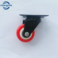 China 2 Inches Top Plate Caster Extra Width Black Metal Swivel Plate Caster Wheels for sale