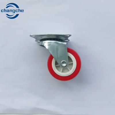 China 2 Inches Top Plate Caster Extra Width Black Metal Swivel Plate Caster Wheels for sale
