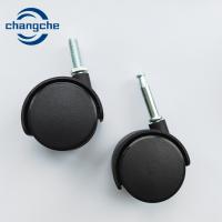 China All Style Hot Black Plastic Chair Caster Furniture Nylon Castor Wheels For Office Chairs for sale