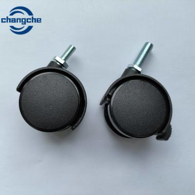 China 1.5 Inch Nylon Furniture Casters M10x15mm Threaded Stem Swivel Caster Wheels for sale