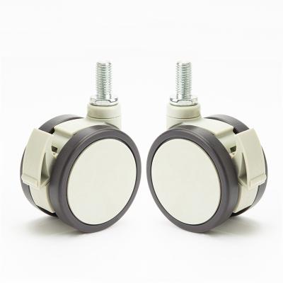 China Metal Plastic Furniture Transport Wheels Ball / Plain Bearing Zinc / Chrome Plated for sale