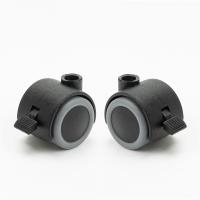 China 7mm Stem Diameter Black Office Chair Castor Wheels for sale