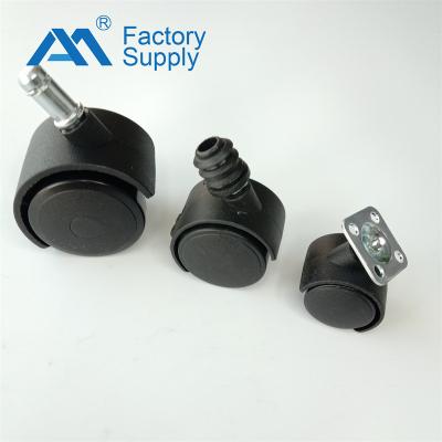 China 20mm Thread Length Chair Rolling Wheels 25mm Width for sale