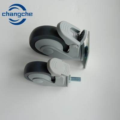 China 500 Lbs Heavy Duty Rubber Wheels with 4 Inches Stem Length for medical Applications for sale