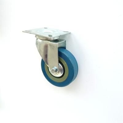 China Blue Rubber Heavy Duty Caster Wheels For Industrial Applications for sale