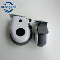 China Steel Finish Hospital Caster Wheels 200 Lbs Medical Caster With Side Brakes for sale