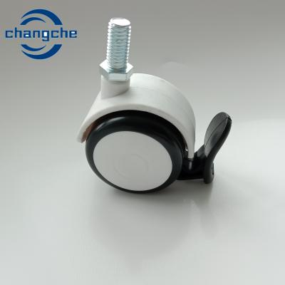 China 4 / 5 / 6 Inch Stem Diameter Heavy Duty Hospital Caster Wheels With Precision Ball Bearing for sale