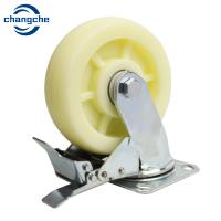 China 6 Inch Overall Height Heavy Duty Caster Wheels With Ball Bearing Gray Wheel Color for sale