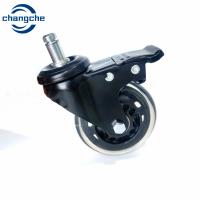 China 25kg Load Capacity Swivel Castor Wheels PVC / tPR / Rubber Threaded Stem Mount Type for sale