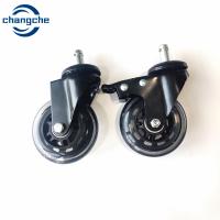 China Electrophoresis Reversible 50mm PVC PU Caster Wheels Suitable For Total Lock Brake for sale