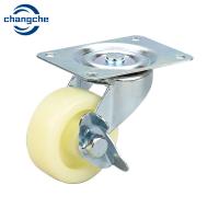 China Total Lock Brake Industrial Casters In Zinc Plated Finish Smooth And Silent Movement for sale