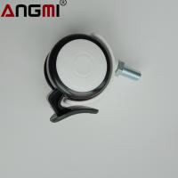 China TPU PP Ball Bearing Threaded / Plate Hospital Bed Caster Wheels With Brake for sale