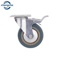China Enhance Efficiency Polyurethane Industrial Caster Wheels With Optional Thread Guard for sale