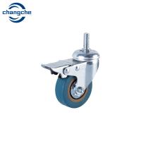China Enhance Efficiency Polyurethane Industrial Caster Wheels With Optional Thread Guard for sale