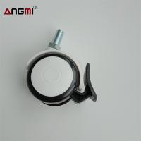 China Smooth Movement Hospital Bed Caster Wheels With Ball Bearing And Foot Brake for sale