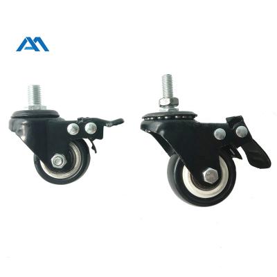 China Rubber Swivel Heavy Duty Caster Wheel Flat Plate Stem for sale