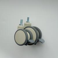 China 2 Inches White Medical Caster Wheels Providing Convenient Maneuverability for sale