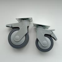 China 2 Inches White Medical Caster Wheels Providing Convenient Maneuverability for sale