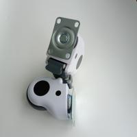 China 5 Inches Wheel Diameter Medical Caster Wheels White / Black 2 Inches Overall Length for sale