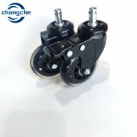 China 11*22mm Threaded Stem Mount Type Swivel Castor Wheels With Brake for sale
