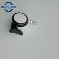 China 2 Inch Locking Casters White Rubber Hospital Caster Wheels With 1.5 Inch Stem Length for sale