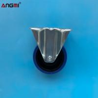 China Top Plate Mount Industrial Caster Wheels Black Temperature Range -20 To 180 Degree Celsius for sale