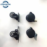 China 25mm Wheel Width Black Swivel Castor Wheels For 50kg Load Capacity for sale